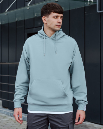Bluza Staff light blue basic oversize fleece