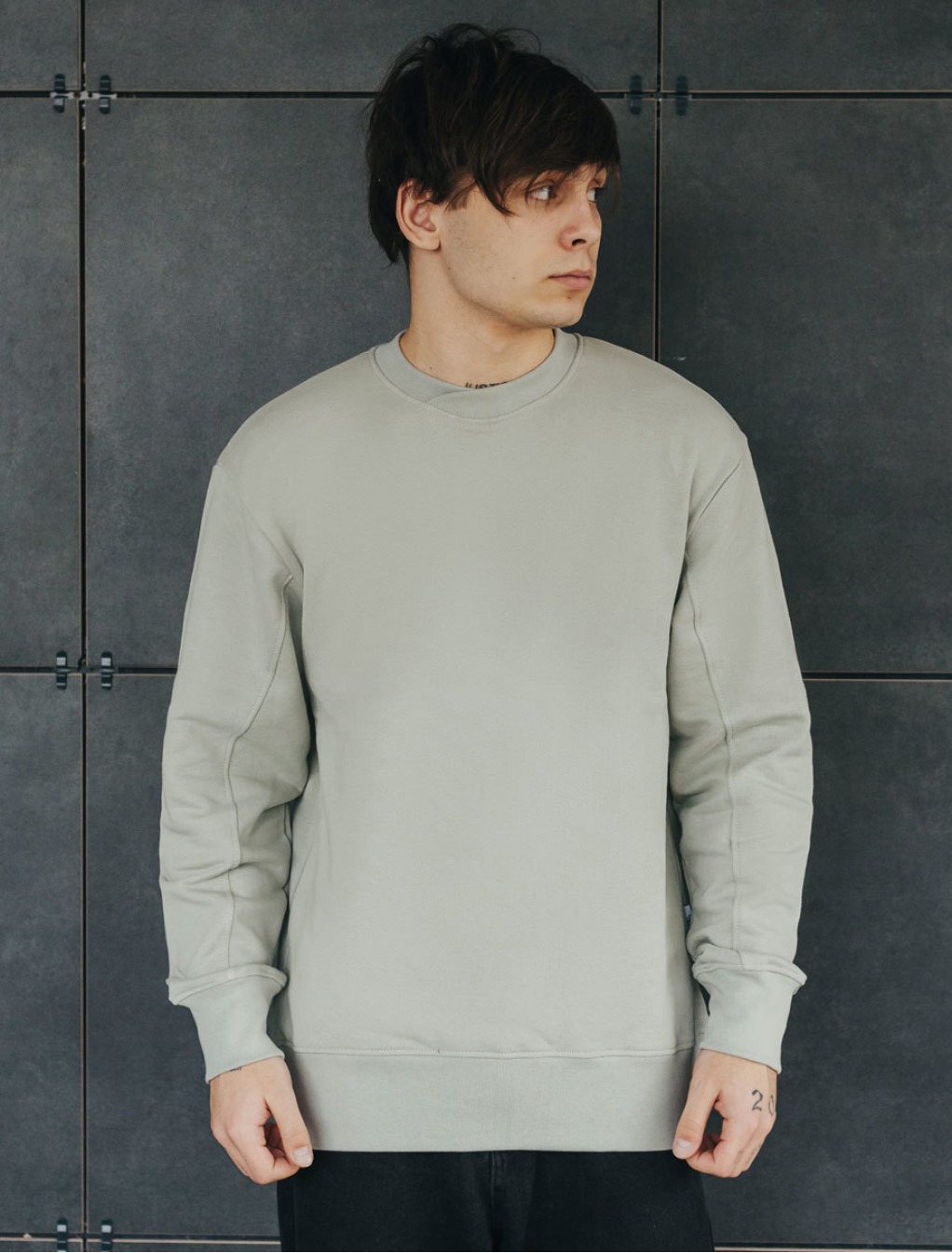 Bluza Staff gray basic oversize