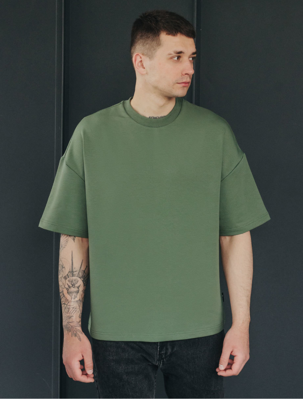 Koszulka Staff green premium oversize