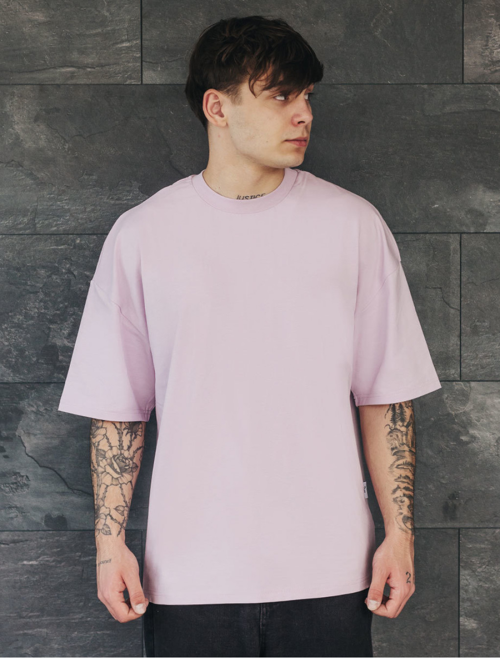 Koszulka Staff light violet basic oversize