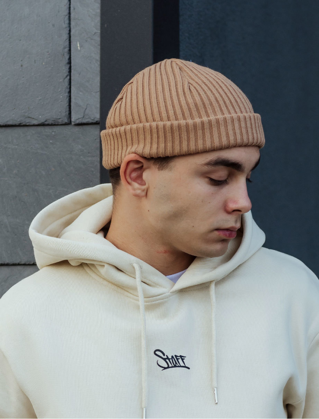 Czapka beanie Staff beige