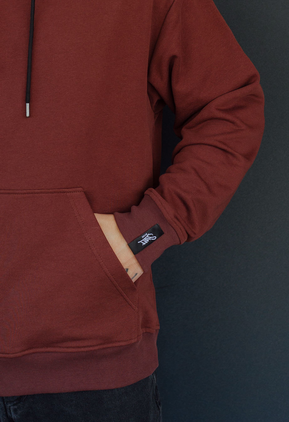 Bluza z kapturem męska Staff brązowa oversize