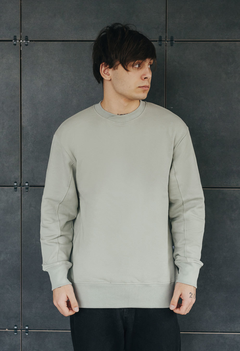 Bluza Staff gray basic oversize