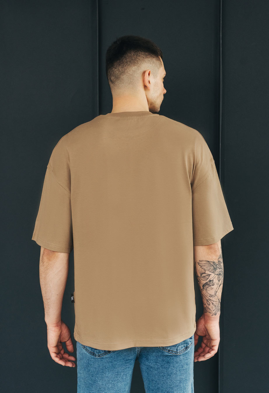 Koszulka Staff light brown oversize