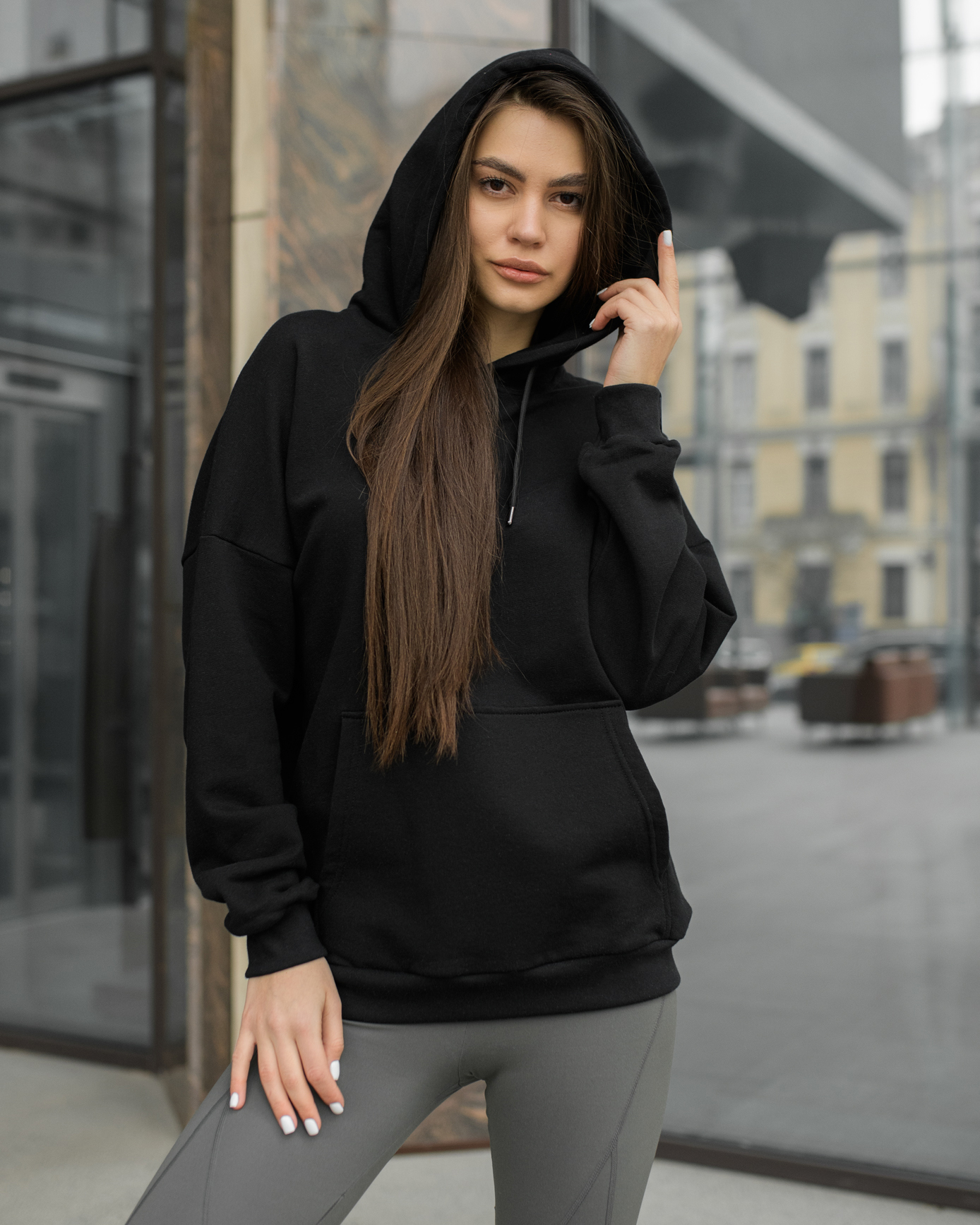 Damska bluza z kapturem Staff oversize - kup online