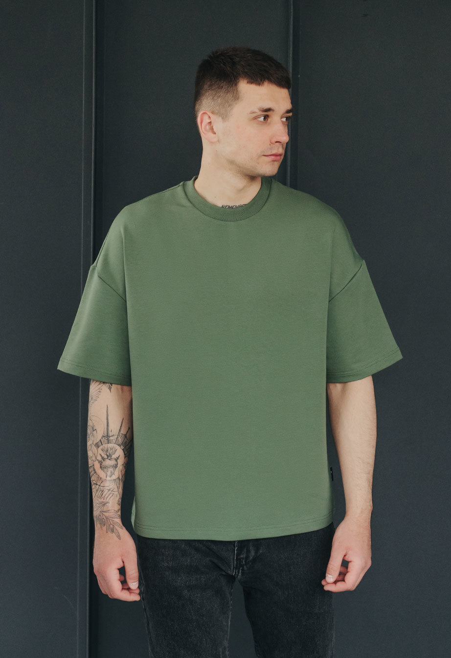 Koszulka Staff green premium oversize
