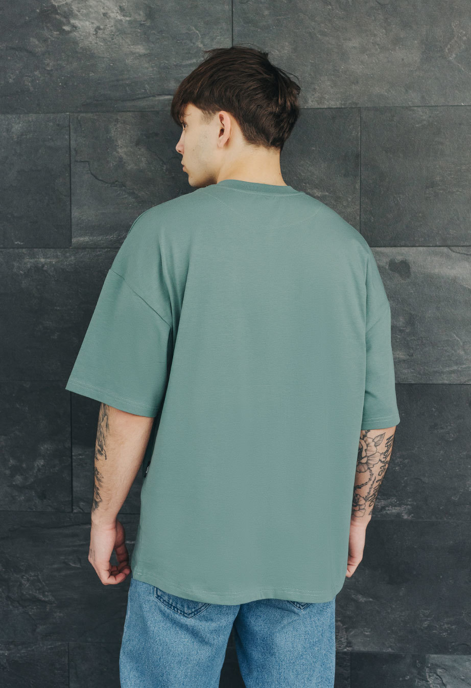 Koszulka Staff turquoise basic oversize