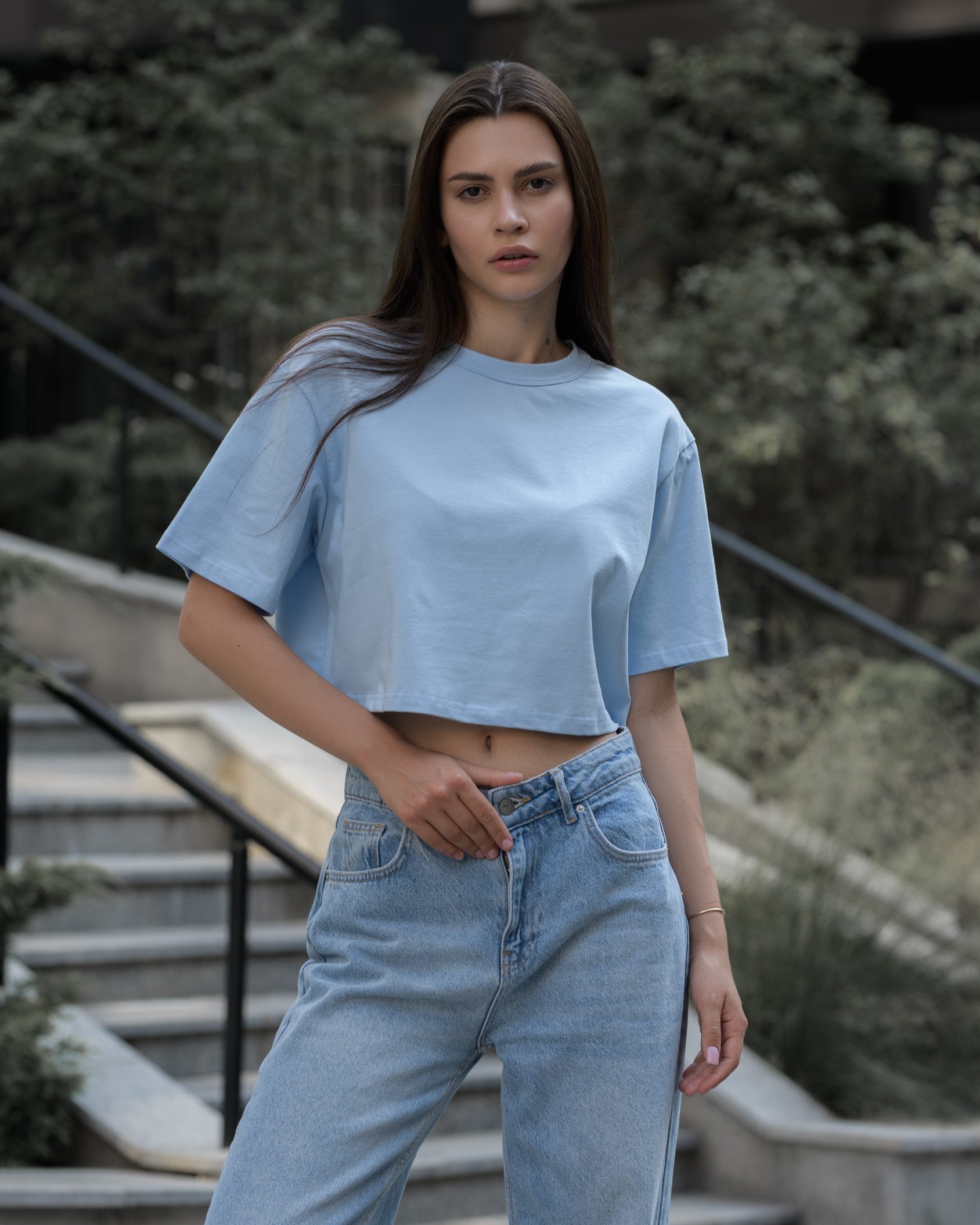 Damska koszulka Staff light blue