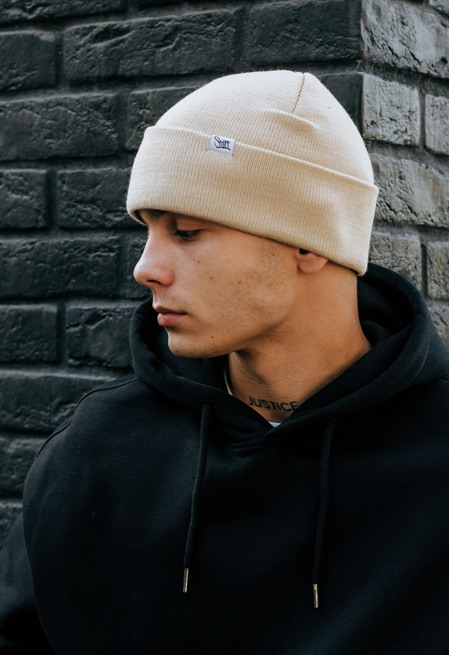 Czapka Staff light beige basic