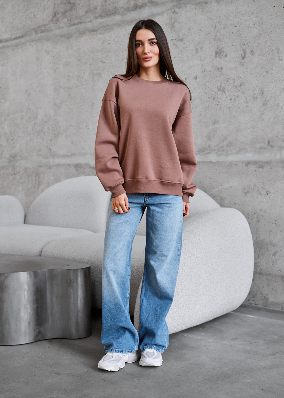 Bluza Staff brown oversize fleece