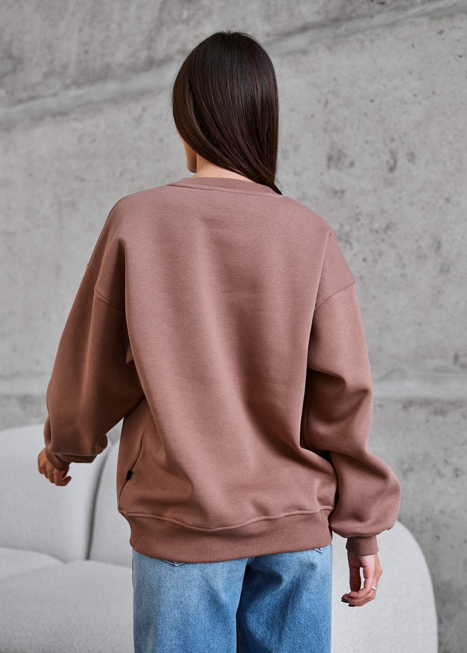 Bluza Staff brown oversize fleece